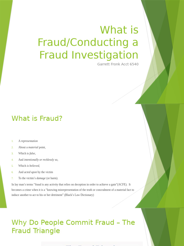 Understanding Fraud and Investigations | PDF | Lawsuit | Burden Of ...