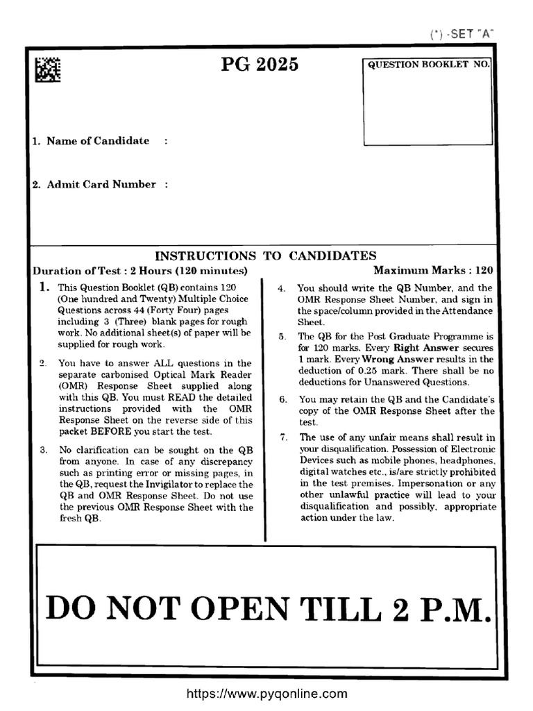 Clat PG Question Paper With Answer Key 2025 | PDF