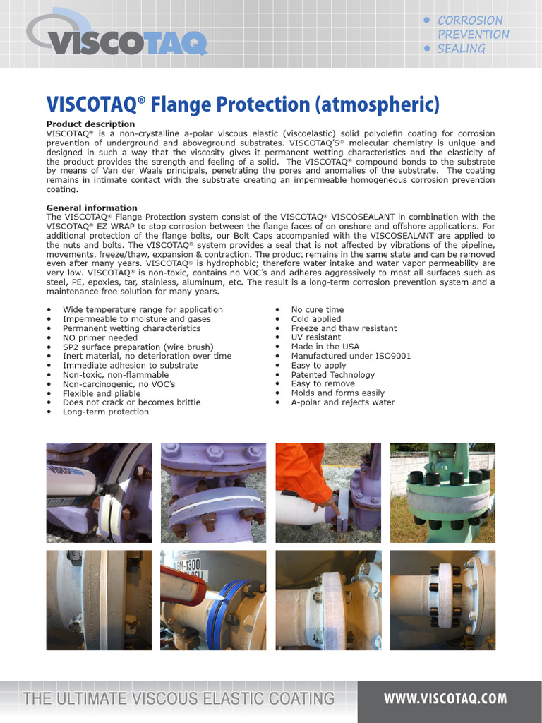 VISCOTAQ® Flange Protection (atmospheric) | PDF | Corrosion | Coating