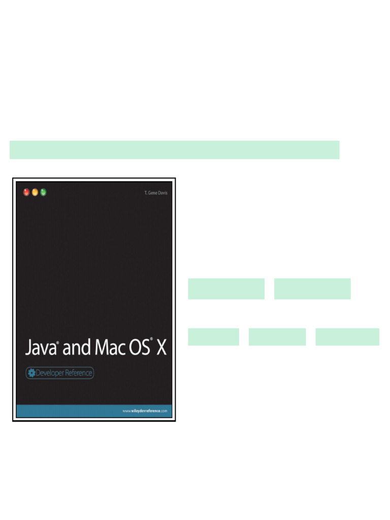Java And Mac Os X Developer Reference 18 T Gene Davis ebook universal ...