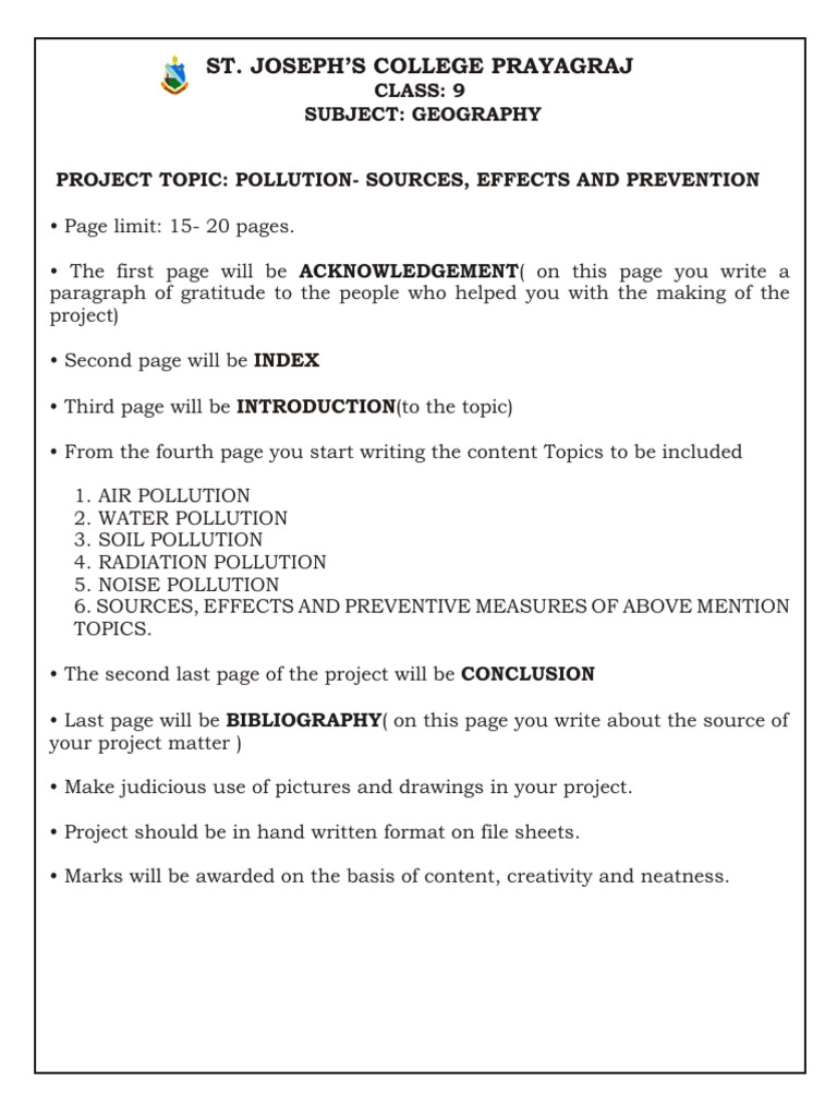 Class 9 Geography Project 2023 (1) | PDF