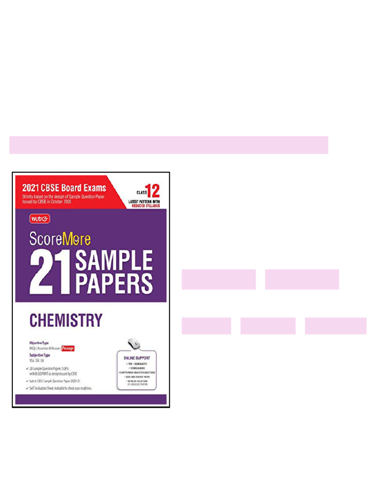 Scoremore 21 Sample Papers For Cbse Board Exam 202122 Class 12 ...