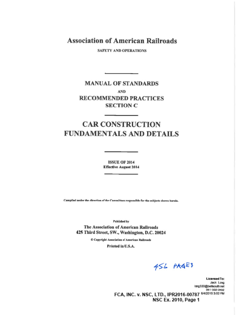 v15_IPR787 Ex 2010 AAR Manual | PDF