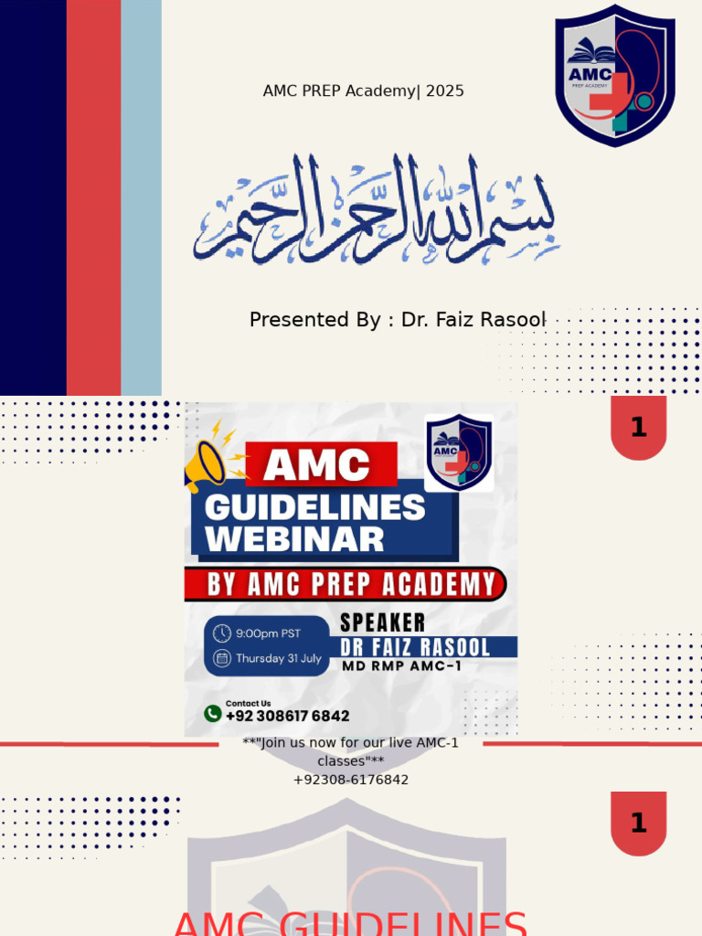 AMC-1 Exam Prep Webinar 2025 | PDF | Medicine | Health Care