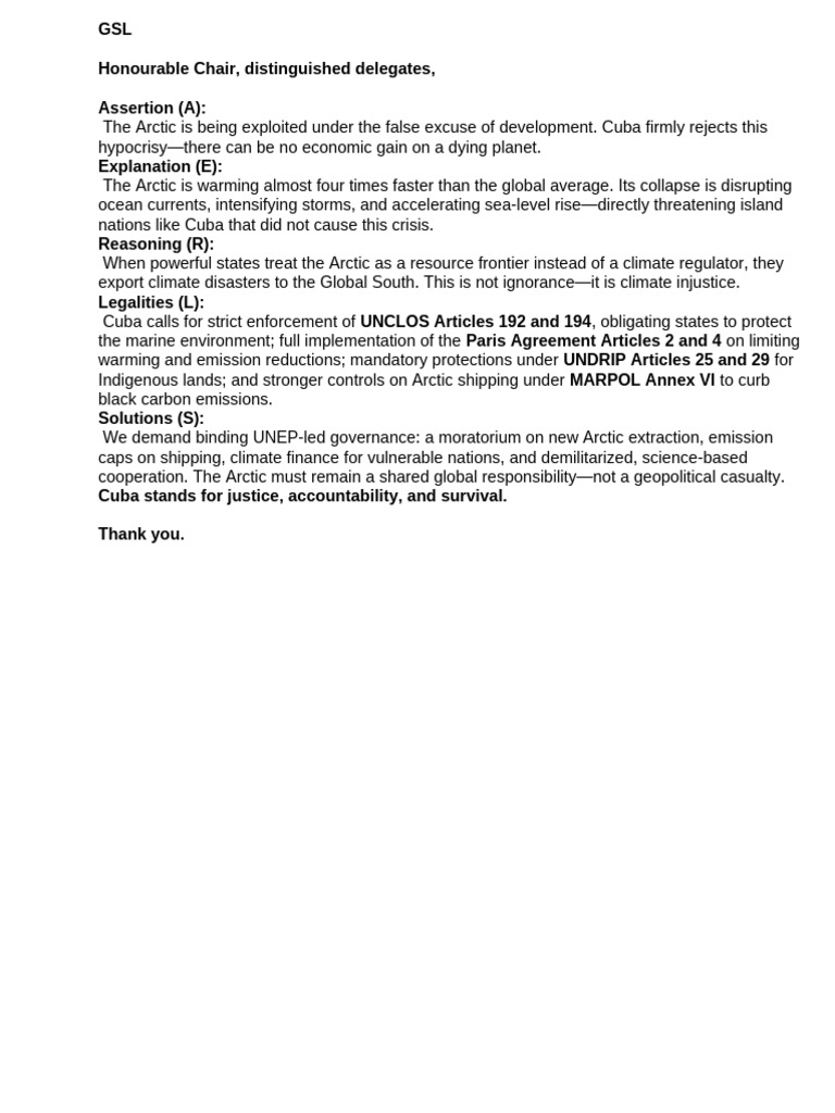 HaNI MUN Belgaum | PDF | Climate Change | Arctic