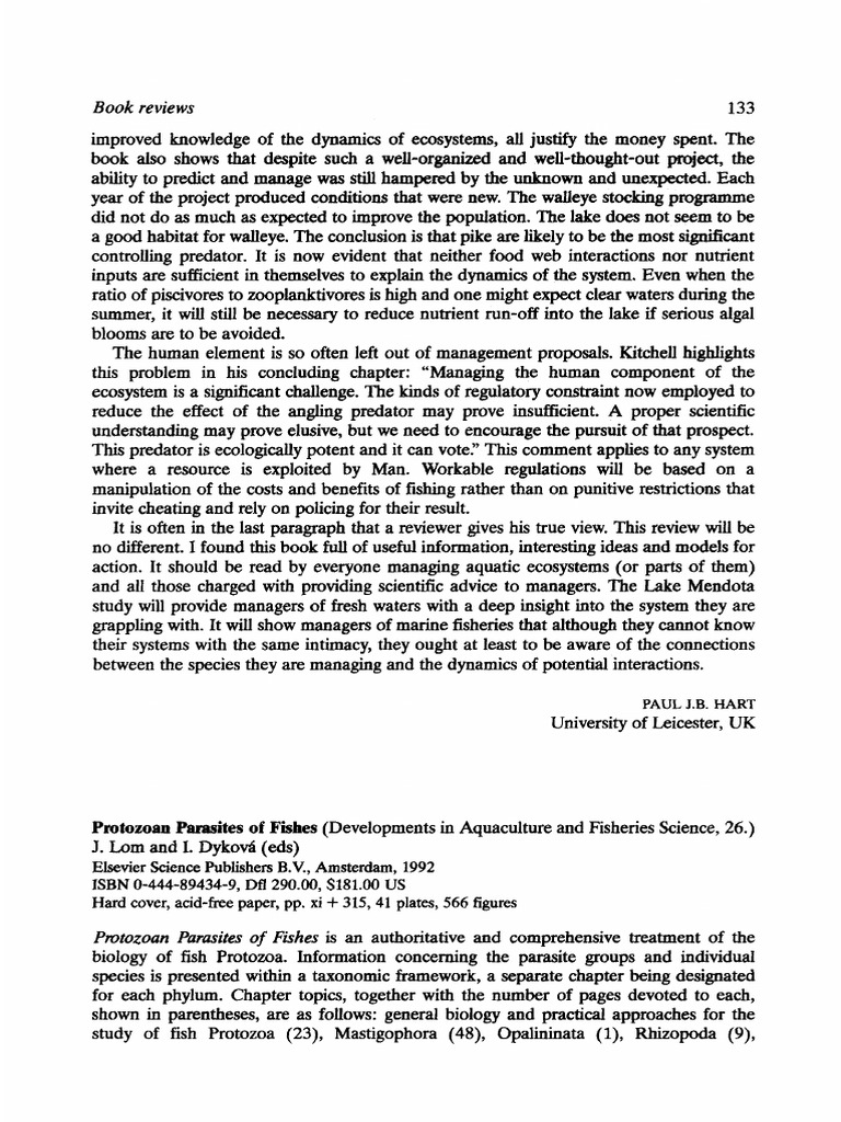 Insights on Fish Protozoan Parasites | PDF | Protozoa | Knowledge