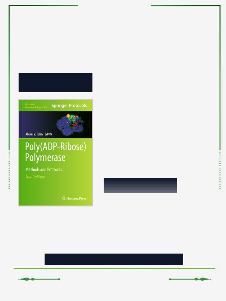 Poly ADP Ribose Polymerase Methods and Protocols 3rd Edition Alexei V ...