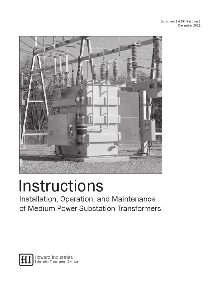 Medium Power Substation Instruction Manual | PDF | Electrical ...