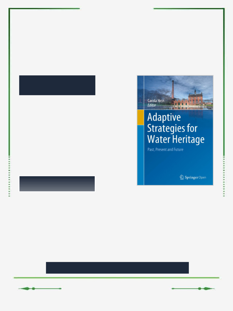 Adaptive Strategies for Water Heritage: Past, Present and Future Carola ...