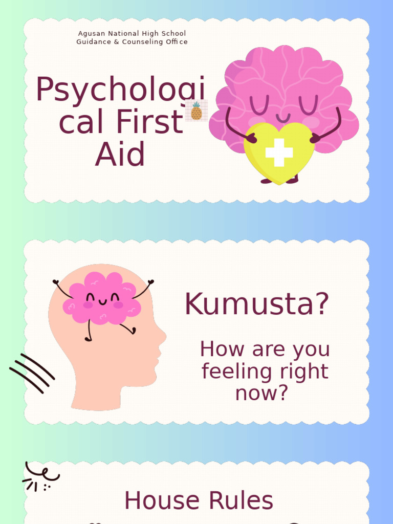 Psychological First Aid Guide | PDF | Feeling | Thought