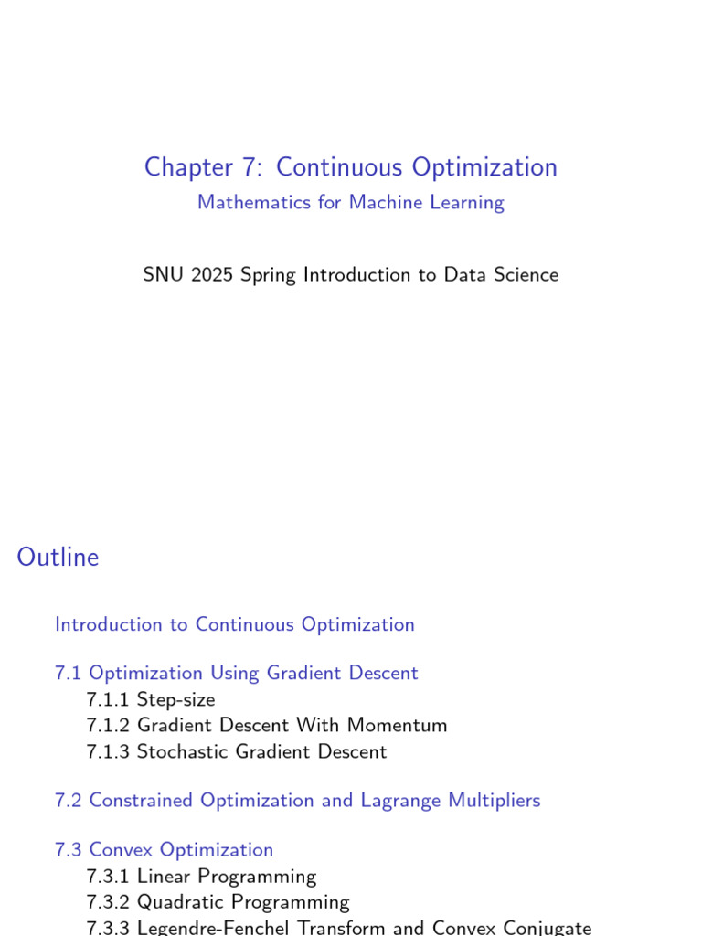ch7 | PDF | Mathematical Optimization | Algorithms