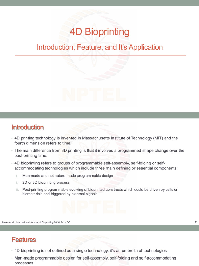 4D Printing | PDF | Wound Healing | Tissue Engineering