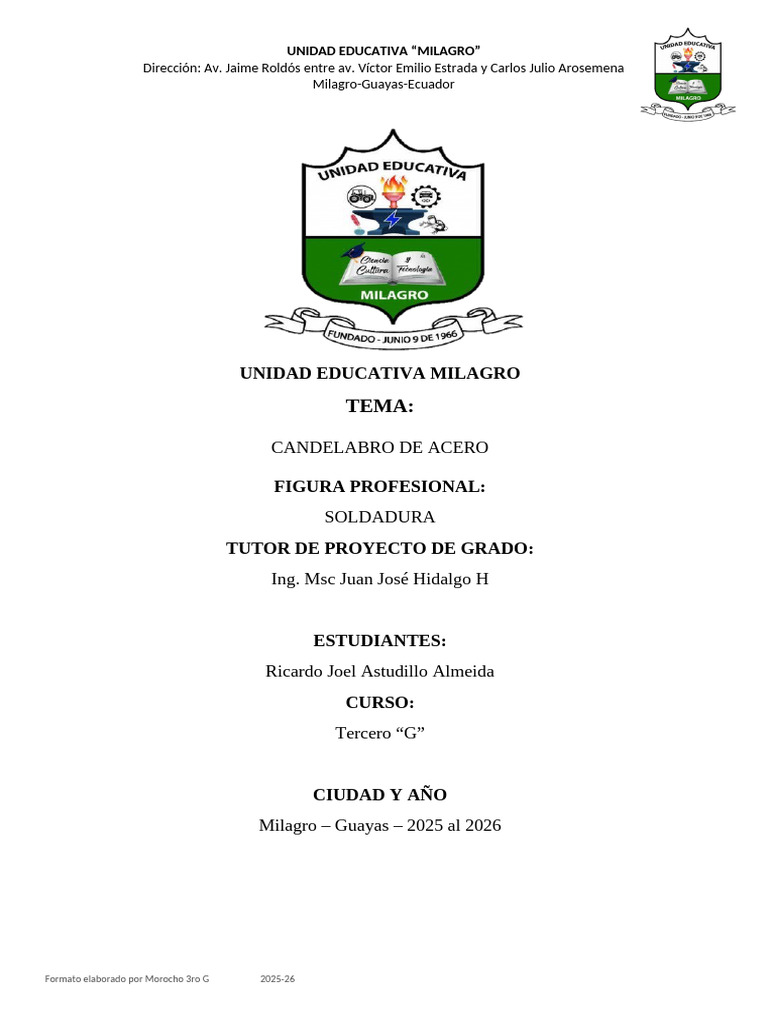 Candelabro Solda Ricar | PDF | Acero | Ingeniería mecánica