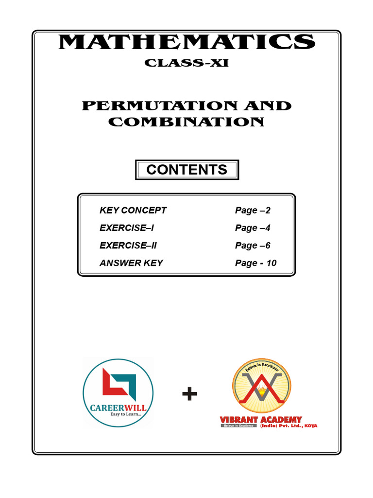 Sheet - 11 _ Permutation and Combination_783703_crwill | PDF | Numbers ...