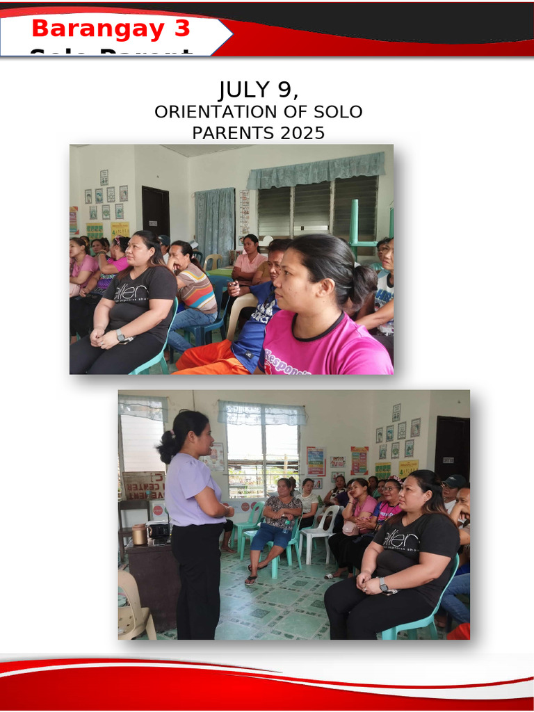 Accomplishment Report - SOLO PARENT 1 - Copy - Copy | PDF