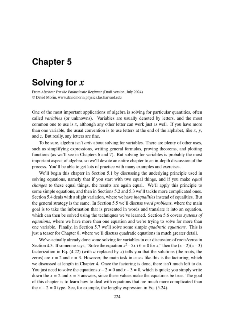 Algebra Chap 5 d 090924 | PDF | Algebra | Variable (Mathematics)