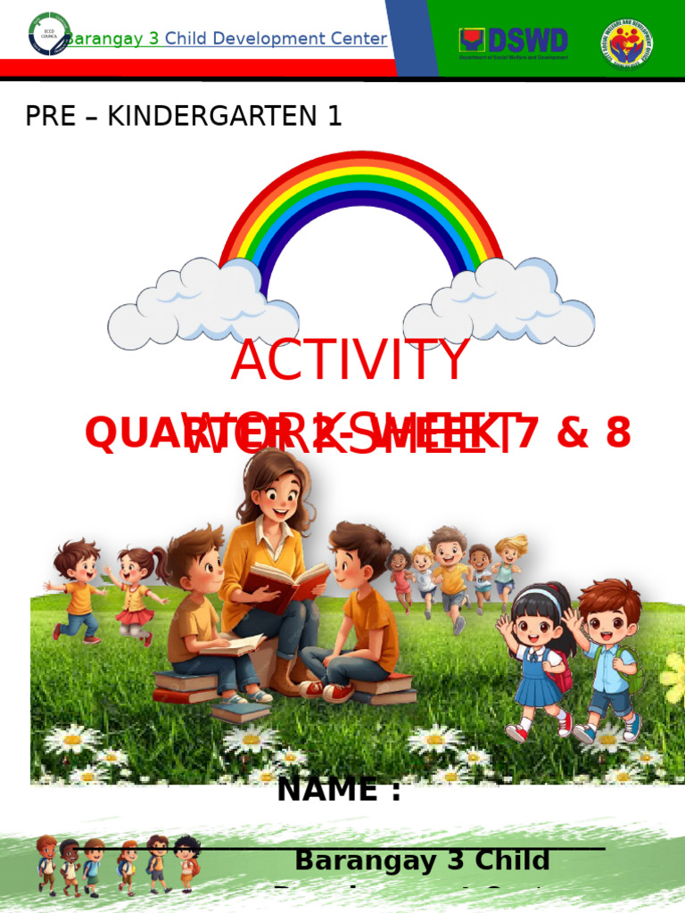 Pre-Kindergarten Activity Worksheet | PDF