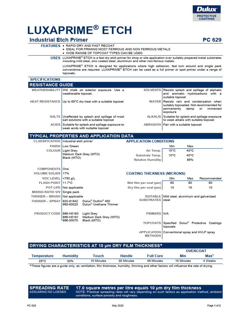 Luxaprime Etch May 2020 | PDF | Materials | Industrial Processes