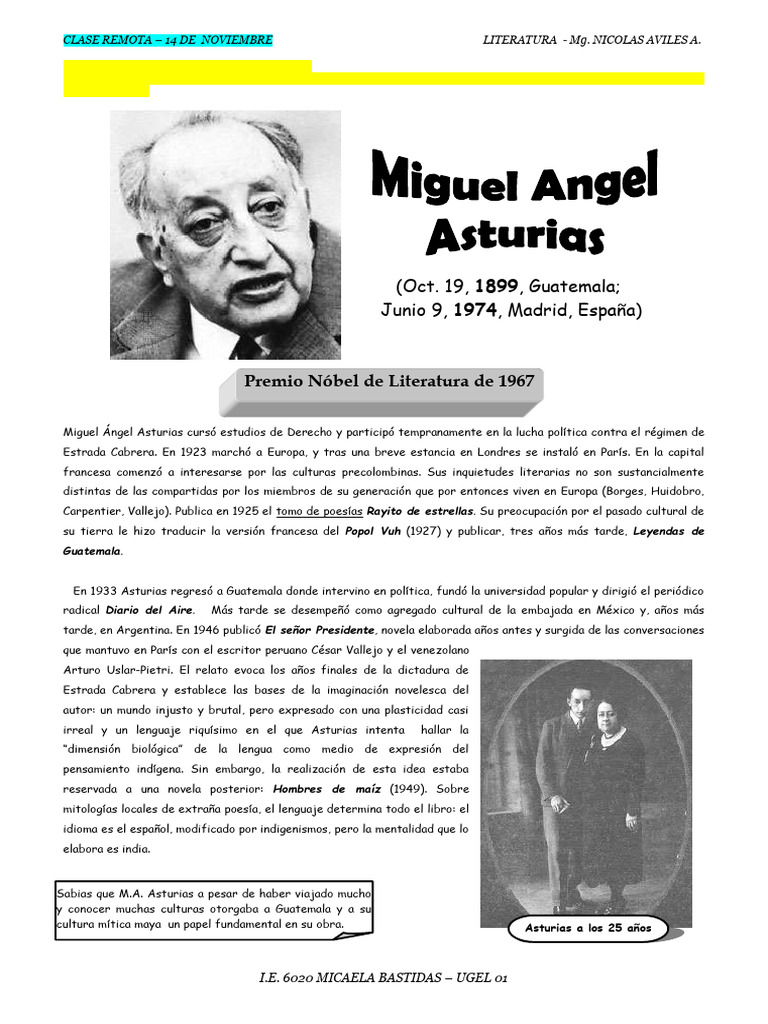 CLASE REMOTA - 4 - ABC - Miguel Angel Asturias | PDF