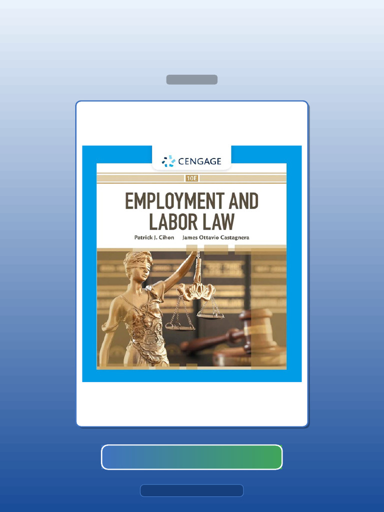Test Bank for Employment and Labor Law 10th Edition Patrick J Cihon ...