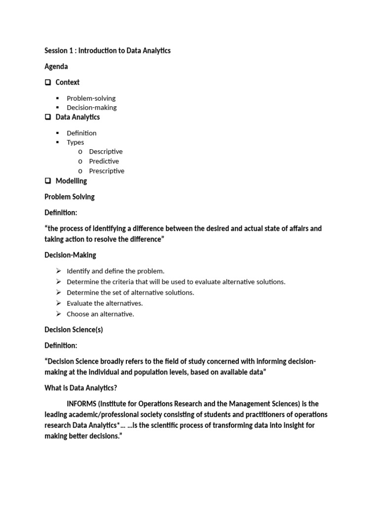 Introduction to Data Analytics | PDF | Regression Analysis | Linear Regression