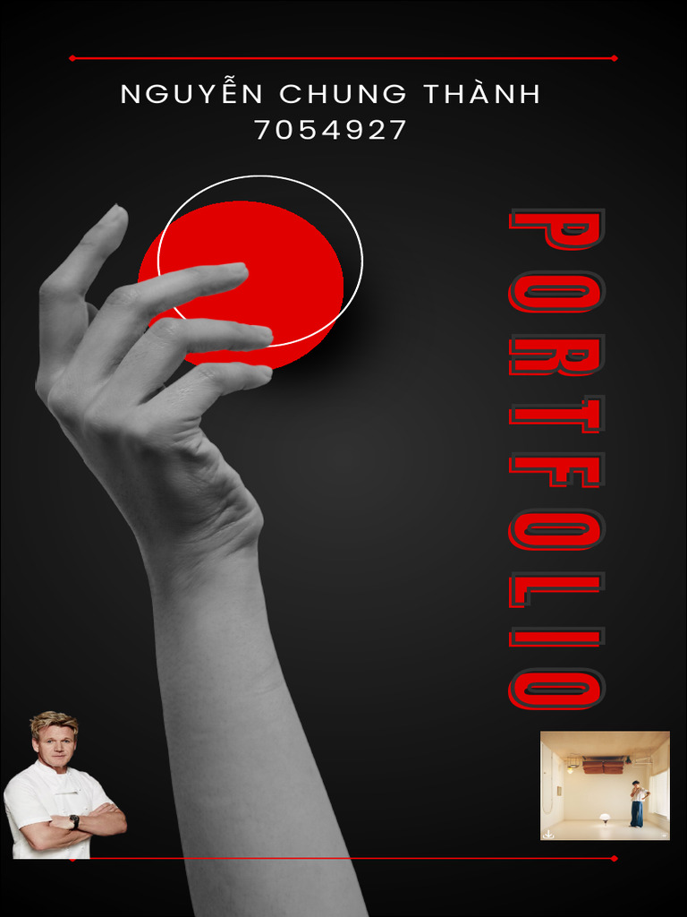 Black and Red Modern Portfolio Book Cover | PDF | Subject (Grammar ...