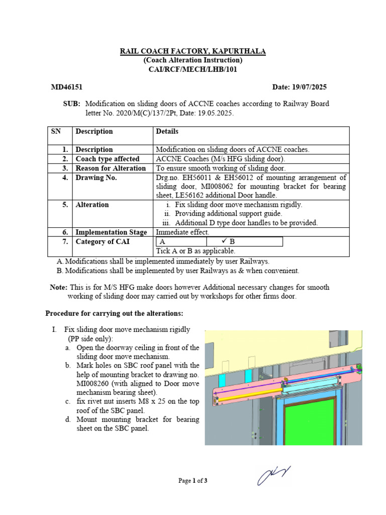 ACCNE Coach Sliding Door Modifications | PDF | Nut (Hardware) | Door