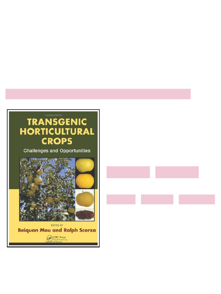 (Ebook) Transgenic Horticultural Crops: Challenges and Opportunities by ...