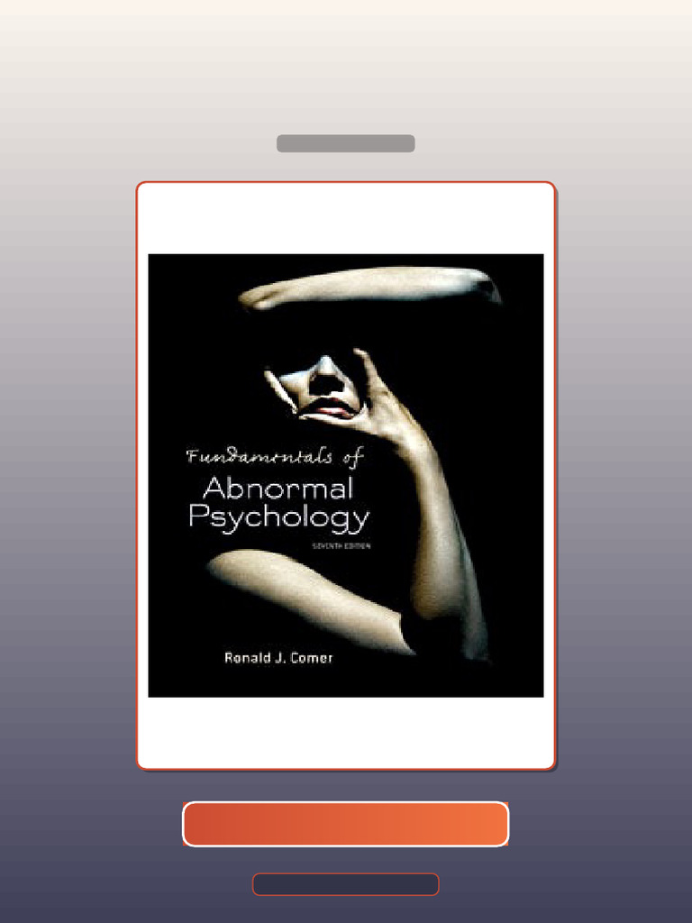 Test Bank for Fundamentals of Abnormal Psychology Seventh Edition ...