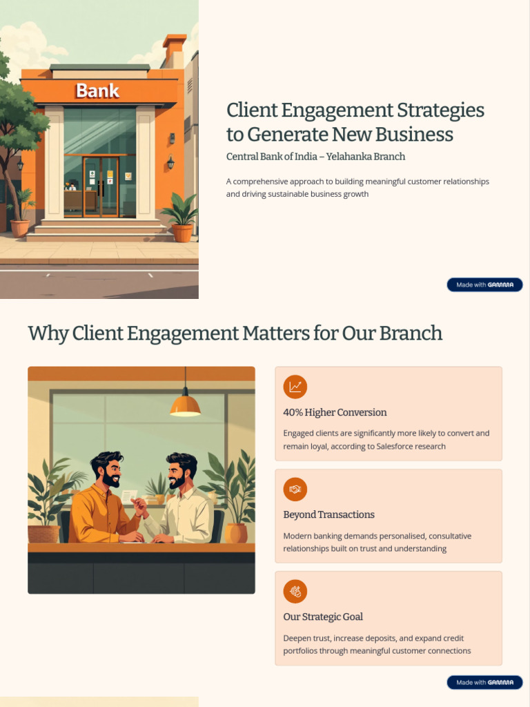 Client Engagement Strategies to Generate New Business | PDF | Banks ...