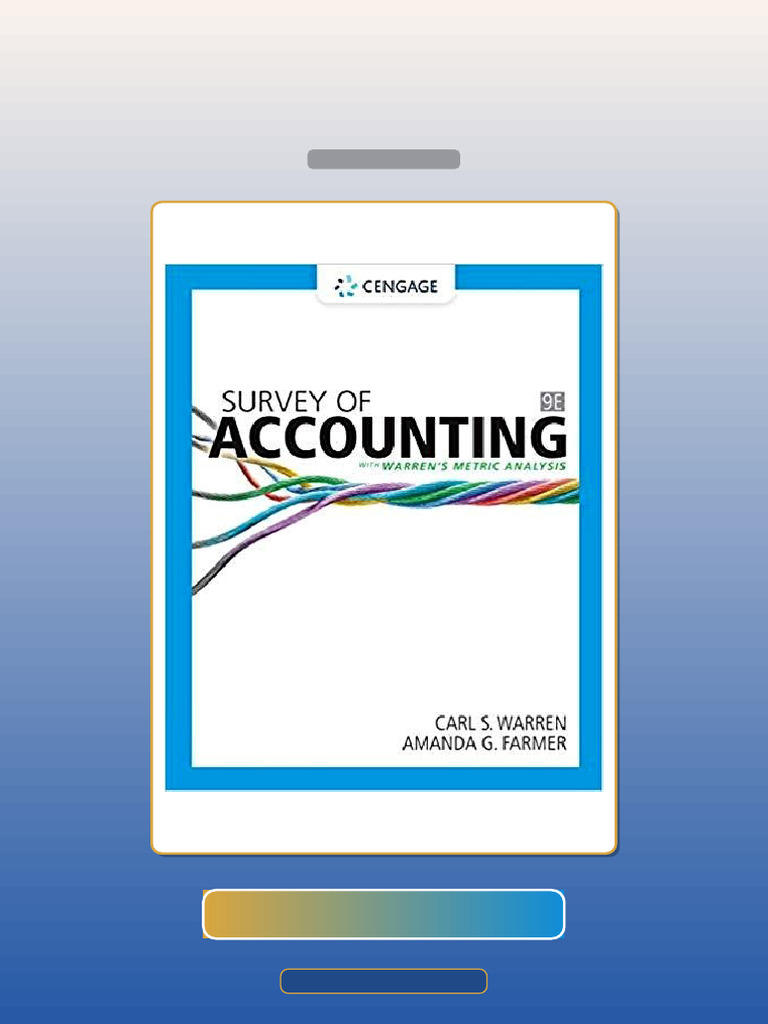 Test Bank for Survey of Accounting 9th Edition by Carl Warren | PDF ...