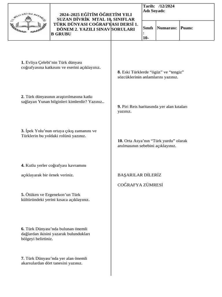 TÜRK BBBBB 1.D2.Y | PDF