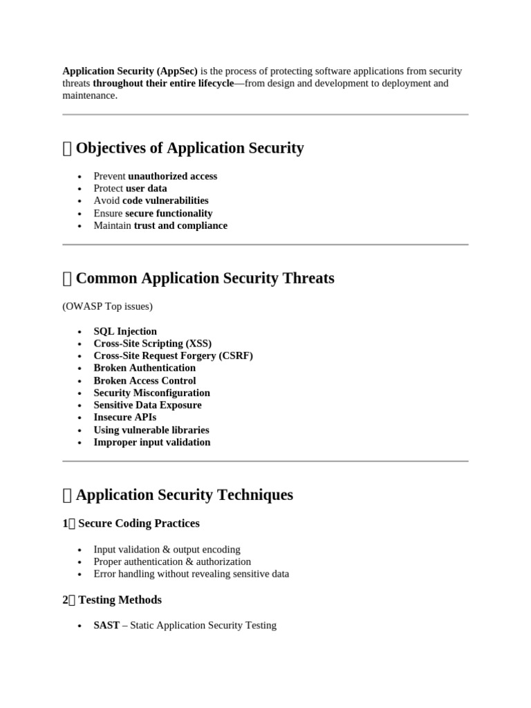 Comprehensive Guide to Application Security | PDF