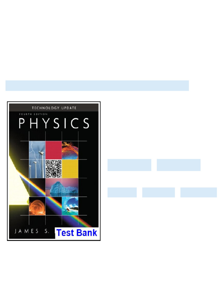 Physics Technology Update 4th Edition Walker Test Bank all chapters ...
