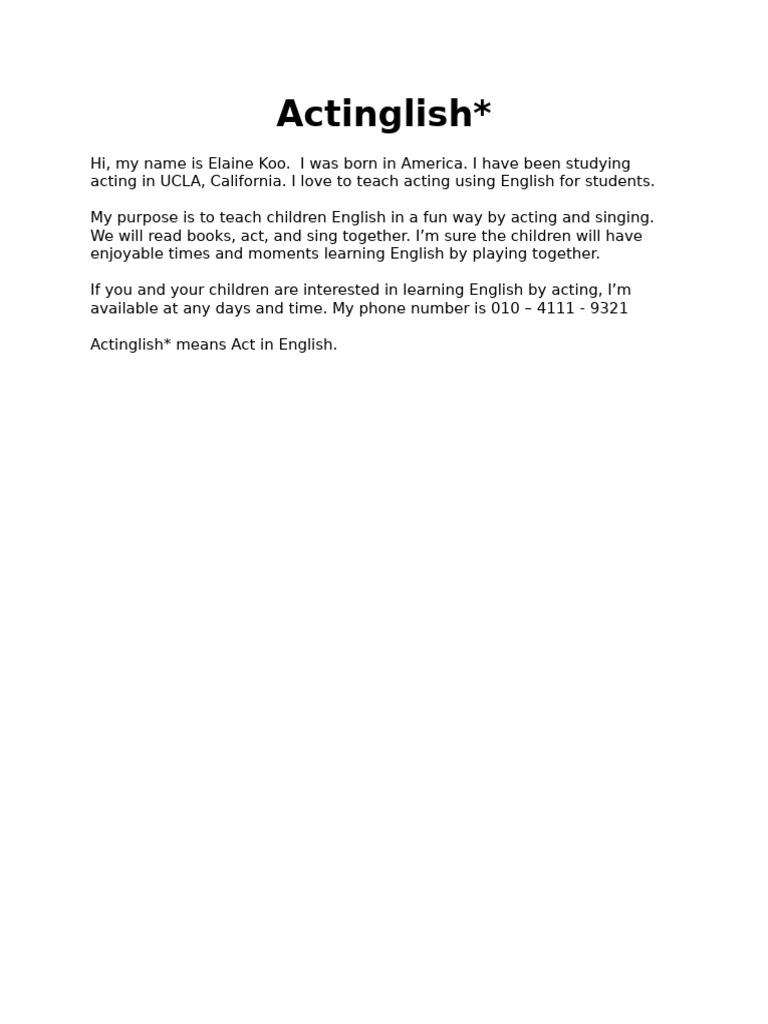 Introducing Myself | PDF