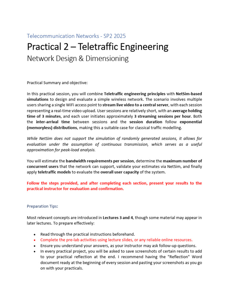 Teletraffic Engineering for Wireless Networks | PDF | Bandwidth ...