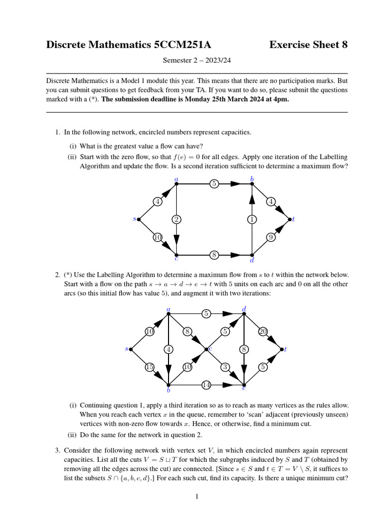 Discrete Mathematics Flow Exercises | PDF | Mathematical Relations ...