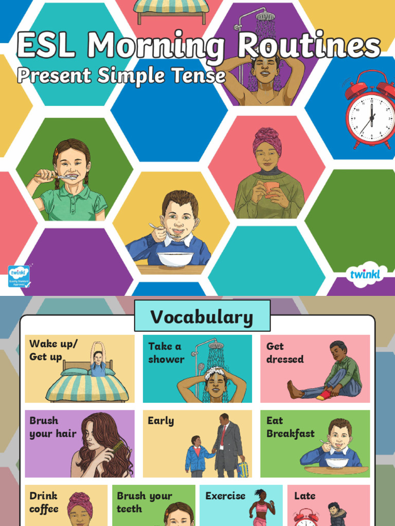 t Eal 1642595281a Esl Morning Routines Present Simple Lesson Powerpoint ...