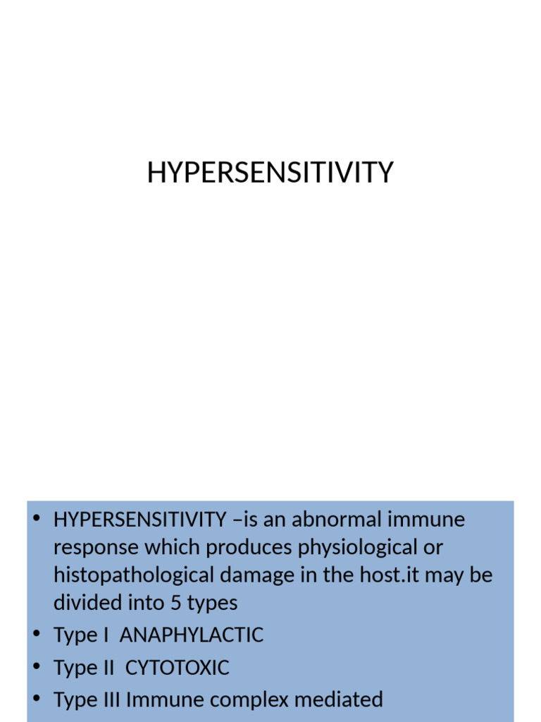 HYPERSENSITIVITY | PDF | Allergy | Allergen