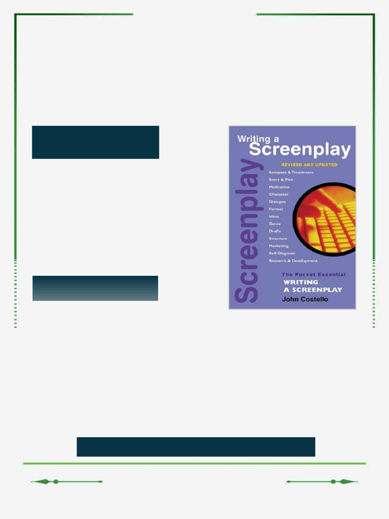 Writing a Screenplay 2nd Edition John Costello ebook deluxe digital ...