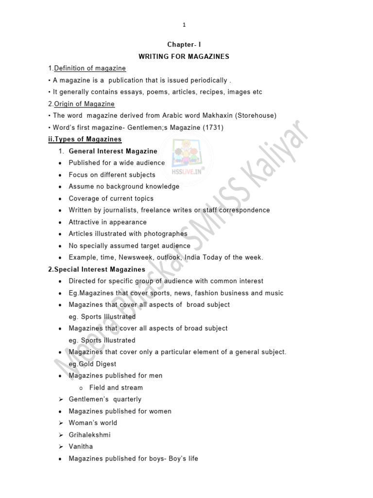 Hsslive Xii Journalism Short Note Meera English | PDF | Frequency ...