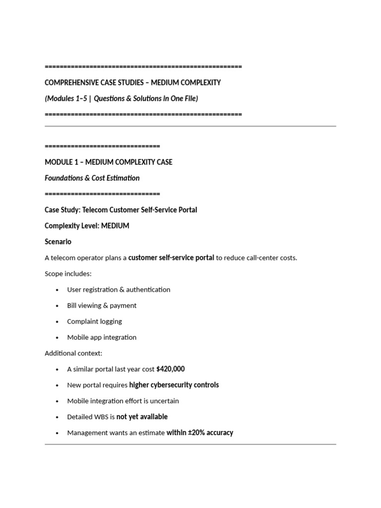 Additional Case Studies With Solutions for Trainer | PDF | Cloud ...
