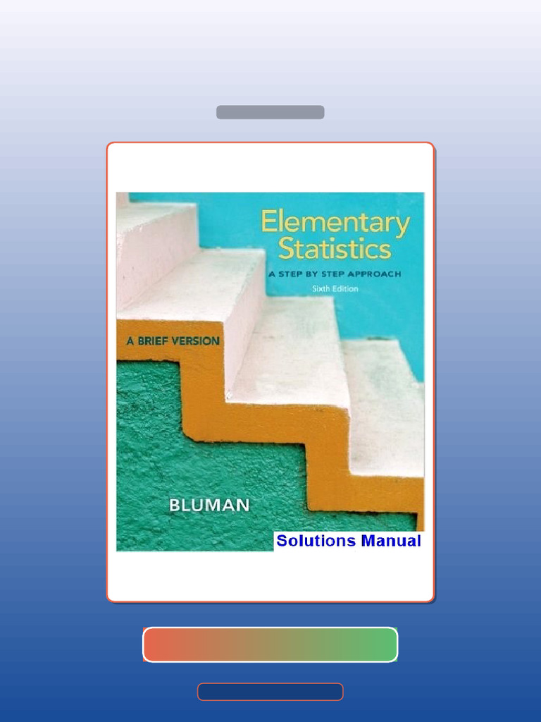 Test Bank for Elementary Statistics a Brief 6th Edition Bluman | PDF ...