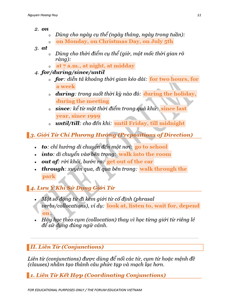 PART 2-PREPOSITIONS, CONJUNCTIONS & CONTINUOUS | PDF