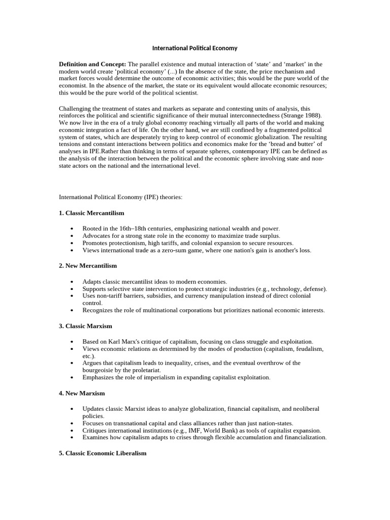 Understanding International Political Economy | PDF | Capitalism ...