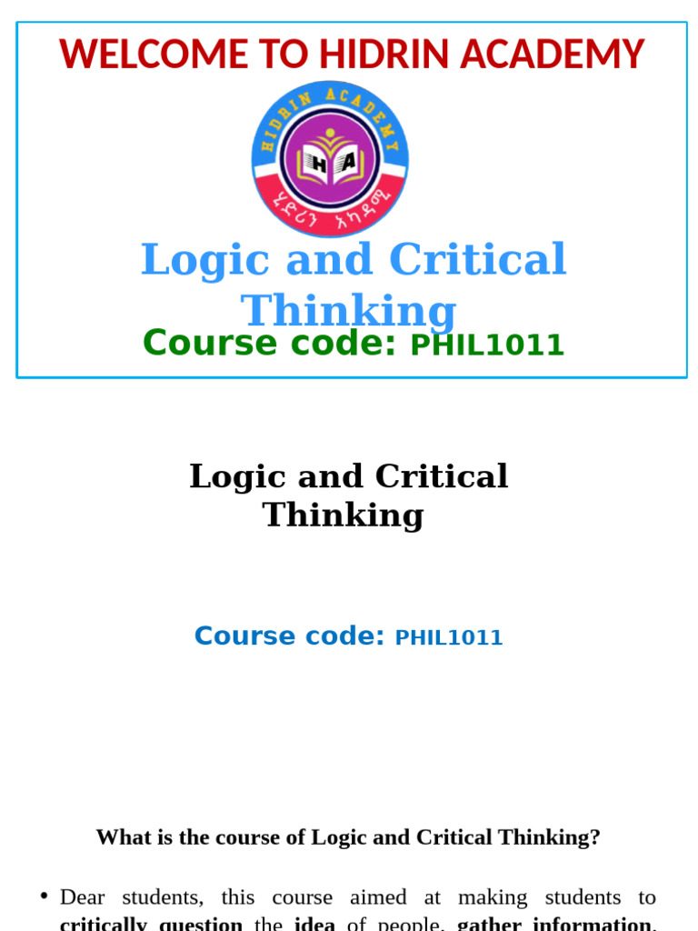 Logic PPT (1) | PDF | Argument | Logic