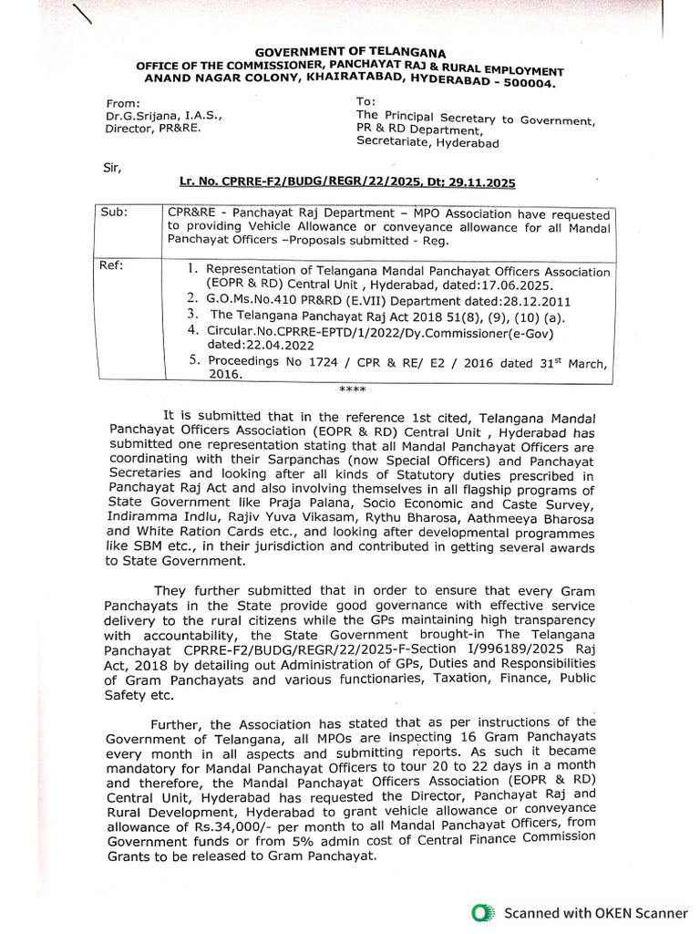 Vehicle Allowance CPR Proposals | PDF
