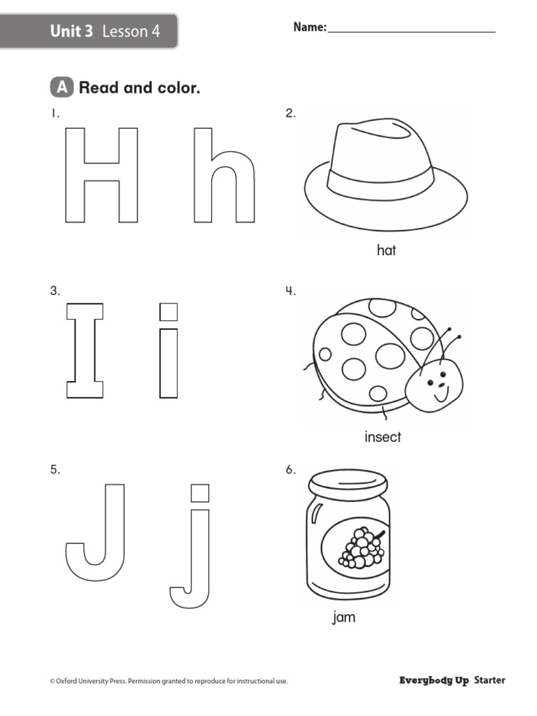 Read and Color Activity Worksheet | PDF