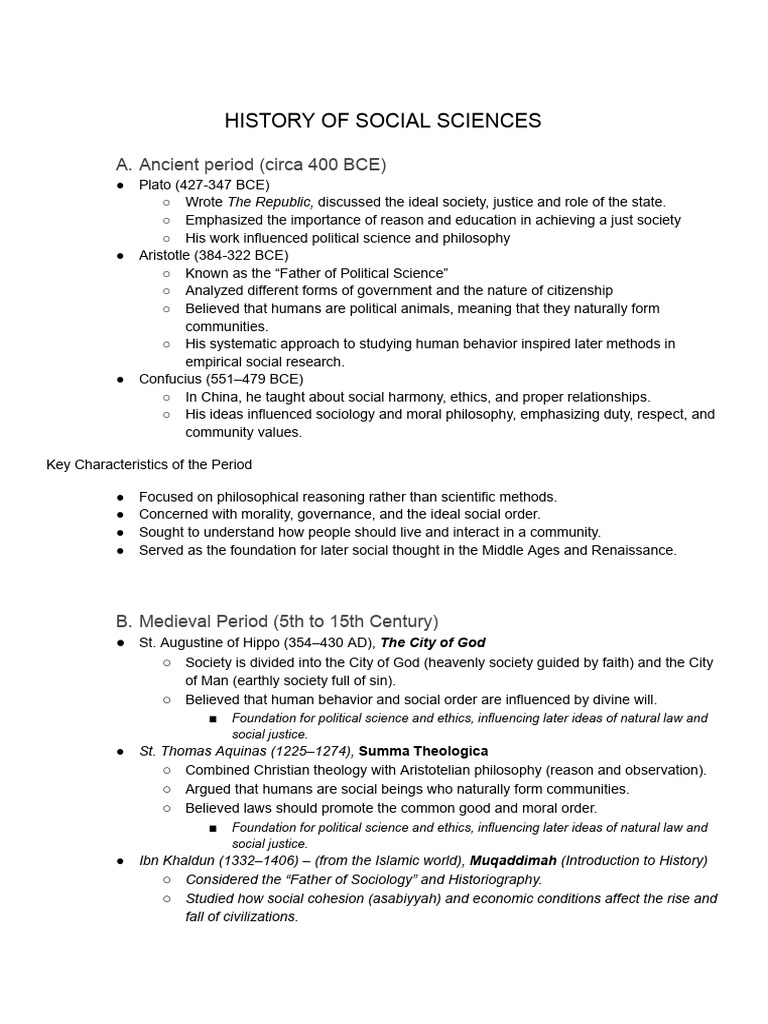 Evolution of Social Sciences History | PDF | Sociology | Social Sciences