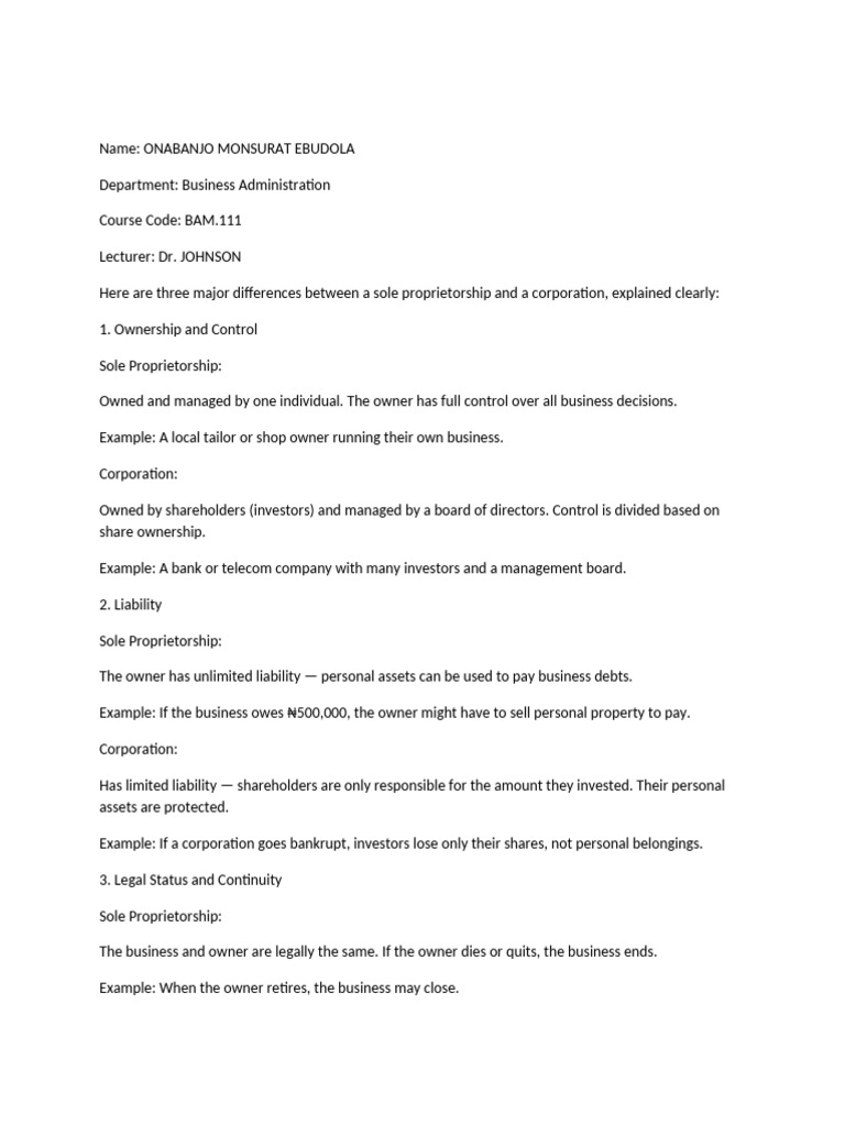 Assignment BAM 111 | PDF | Corporations | Stocks